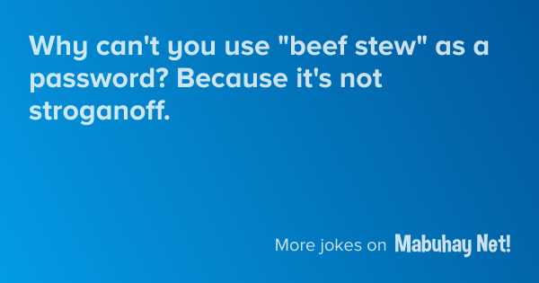 Why can't you use "beef... · Mabuhay Net!